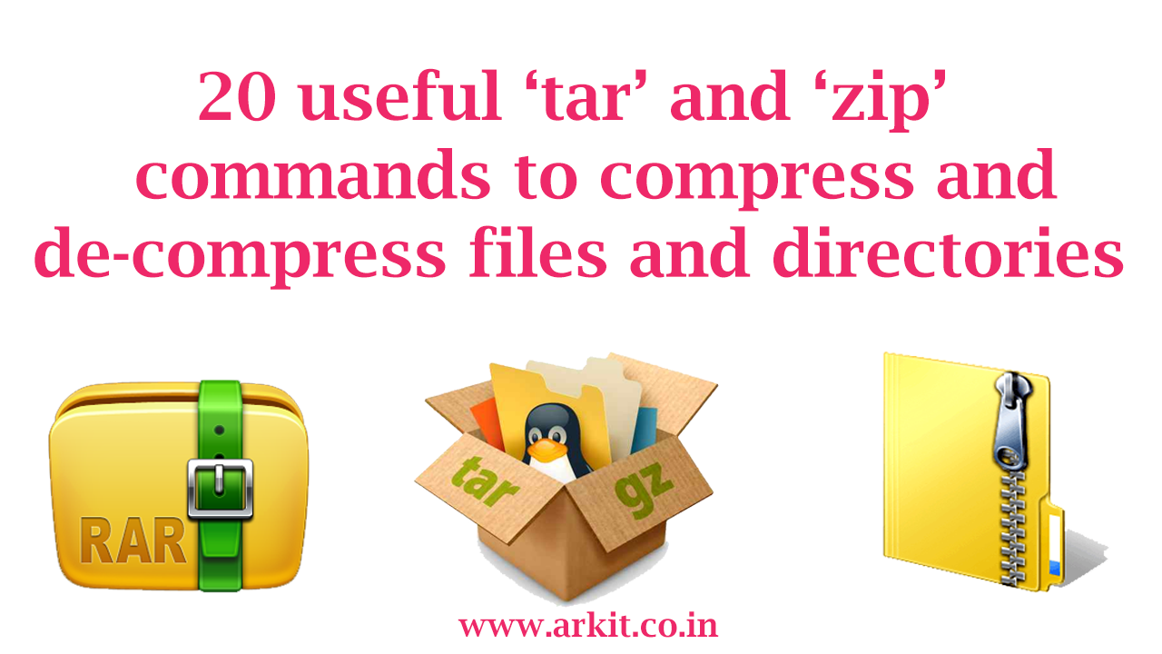 20 Useful Tar And Zip Linux Commands To Compress And Un Compress