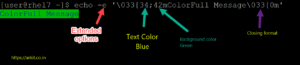 Coloring Style Text Using Shell Scripting Color Codes - ARKIT